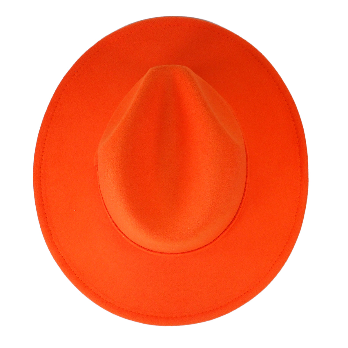 Orange Fedora Panama Upturn Wide Brim Cotton Blend Felt Hat – buybuy-luv